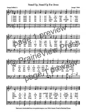 Song: Stand Up Stand Up For Jesus | PrairieView Press